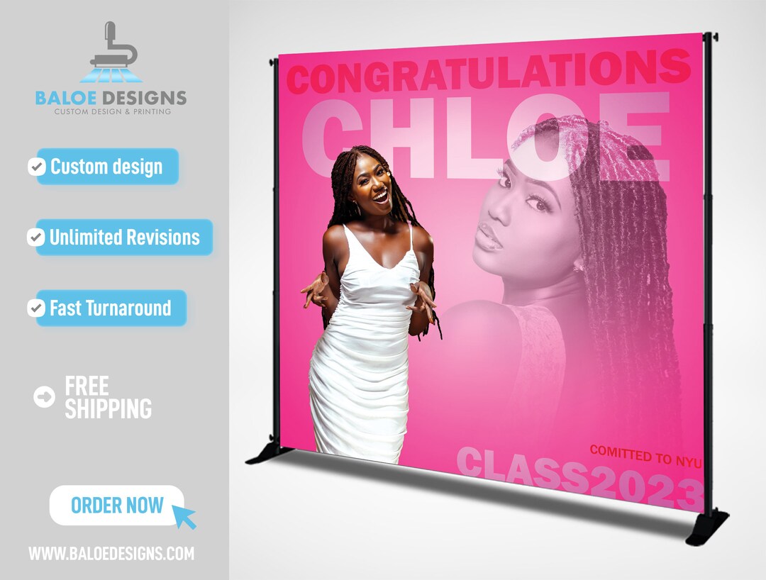 Graduation Backdrop Banner, Graduation Step and Repeat Class of 2023 ...