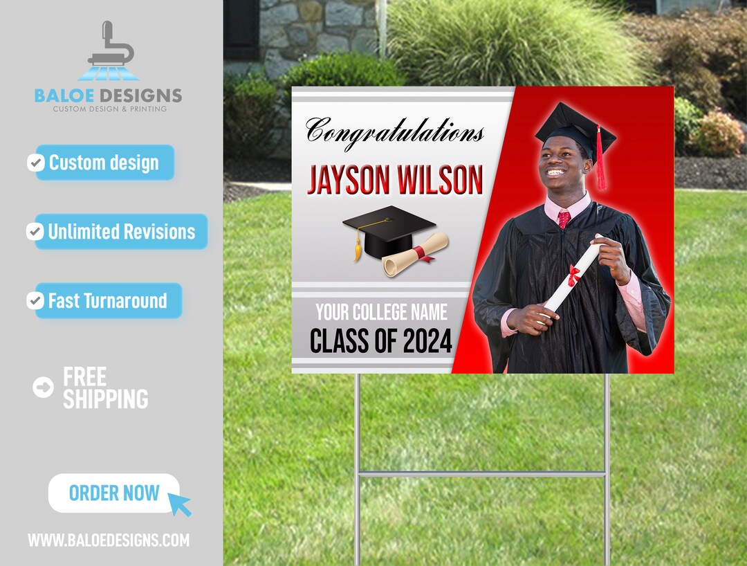 Graduation Yard Sign, Graduation Sign, Outdoor High School College ...