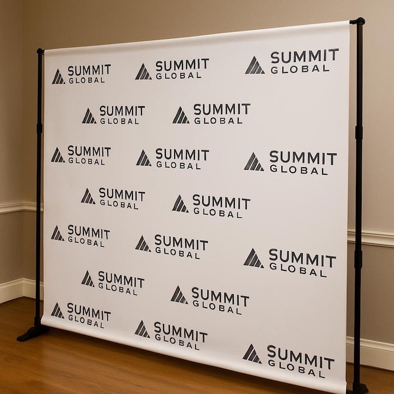 Custom Step and Repeat Vinyl Banner, Logo Print, Event Backdrop ...
