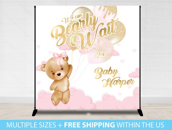 We Can Bearly Wait Baby Shower Backdrop Baby Shower Backdrop | Etsy
