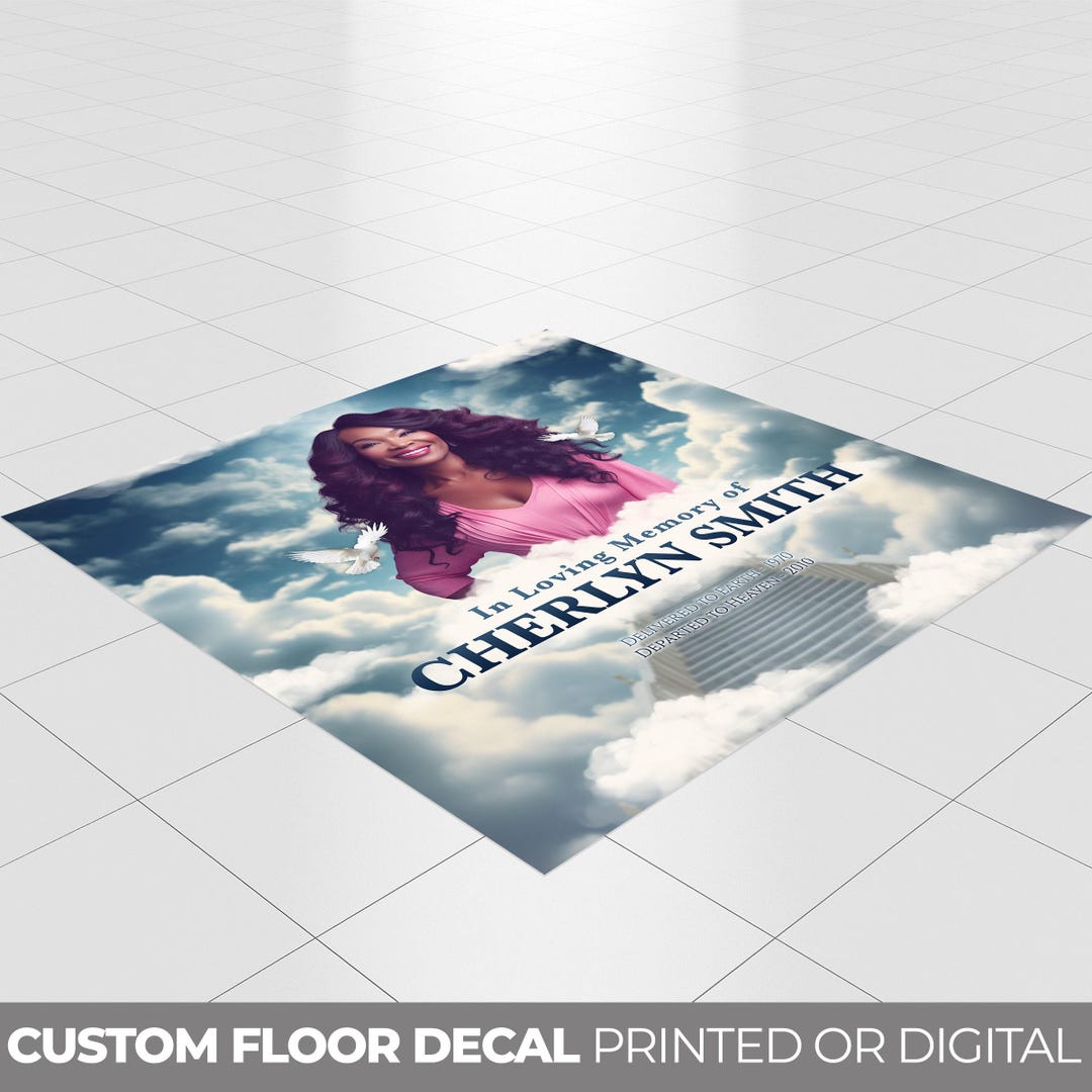 Memorial Floor Decal, in Loving Memory Adhesive Floor Banner, Repass ...