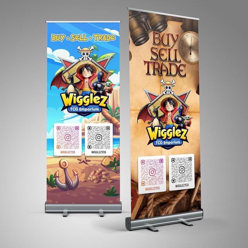 Trading Cards Banner, Buy Sell Trade Retractable Banner, Card Traders ...