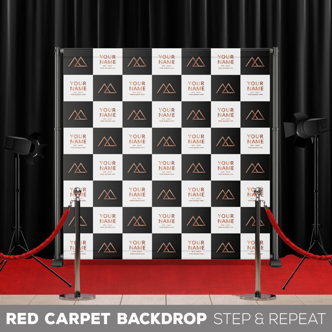 Custom Logo Backdrop Banner, Red Carpet Step and Repeat Business Event ...