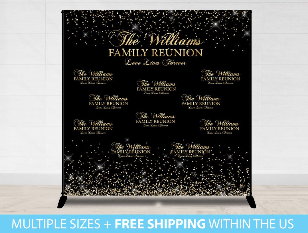 Family Reunion Backdrop, Backdrop Banner Family Reunion, Step & Repeat ...