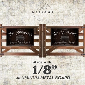 Custom Outdoor Entrance Sign, Gate Entrance Address Sign, House Plaque ...