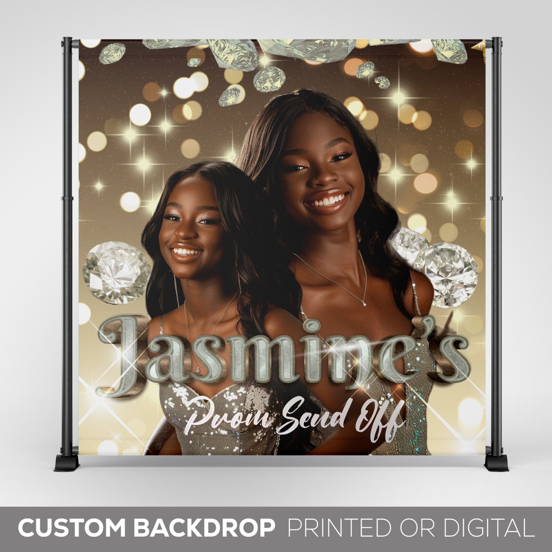 Prom Backdrop, Custom Prom Party Send off Backdrop Banner, Personalized ...