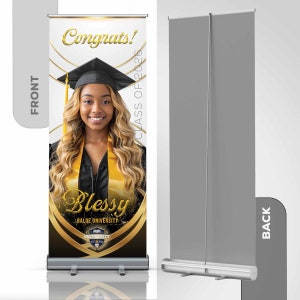 Graduation Banner, Prom Banner, Custom Retractable Banner, Roll up ...