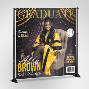 Graduation Backdrop, Custom Magazine Backdrop Banner, Personalized ...