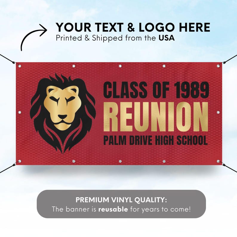 School Reunion Banner, Custom Welcome Banner, Class of Banner, Reunion ...