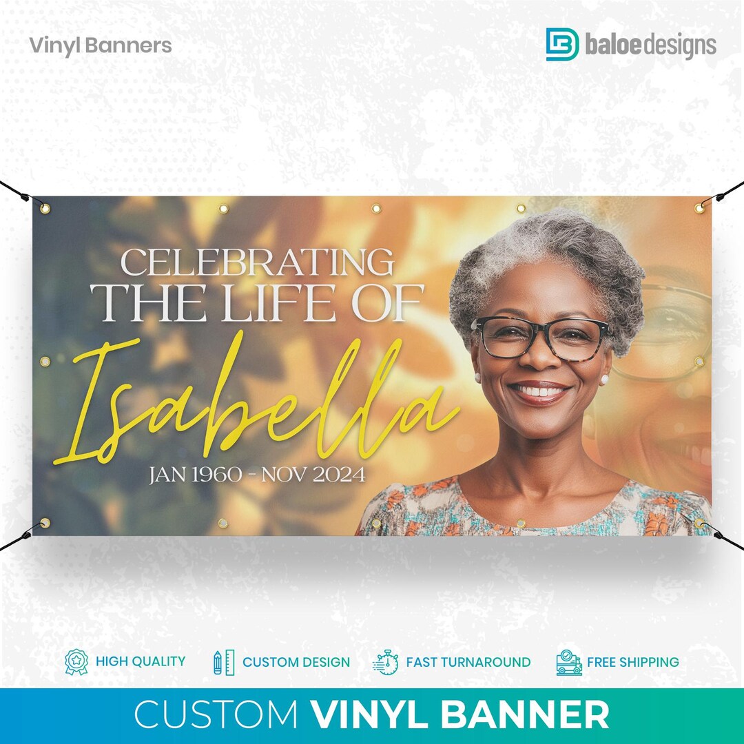 Custom Memorial Banner, Memorial in Loving Memory Sign, Funeral in ...