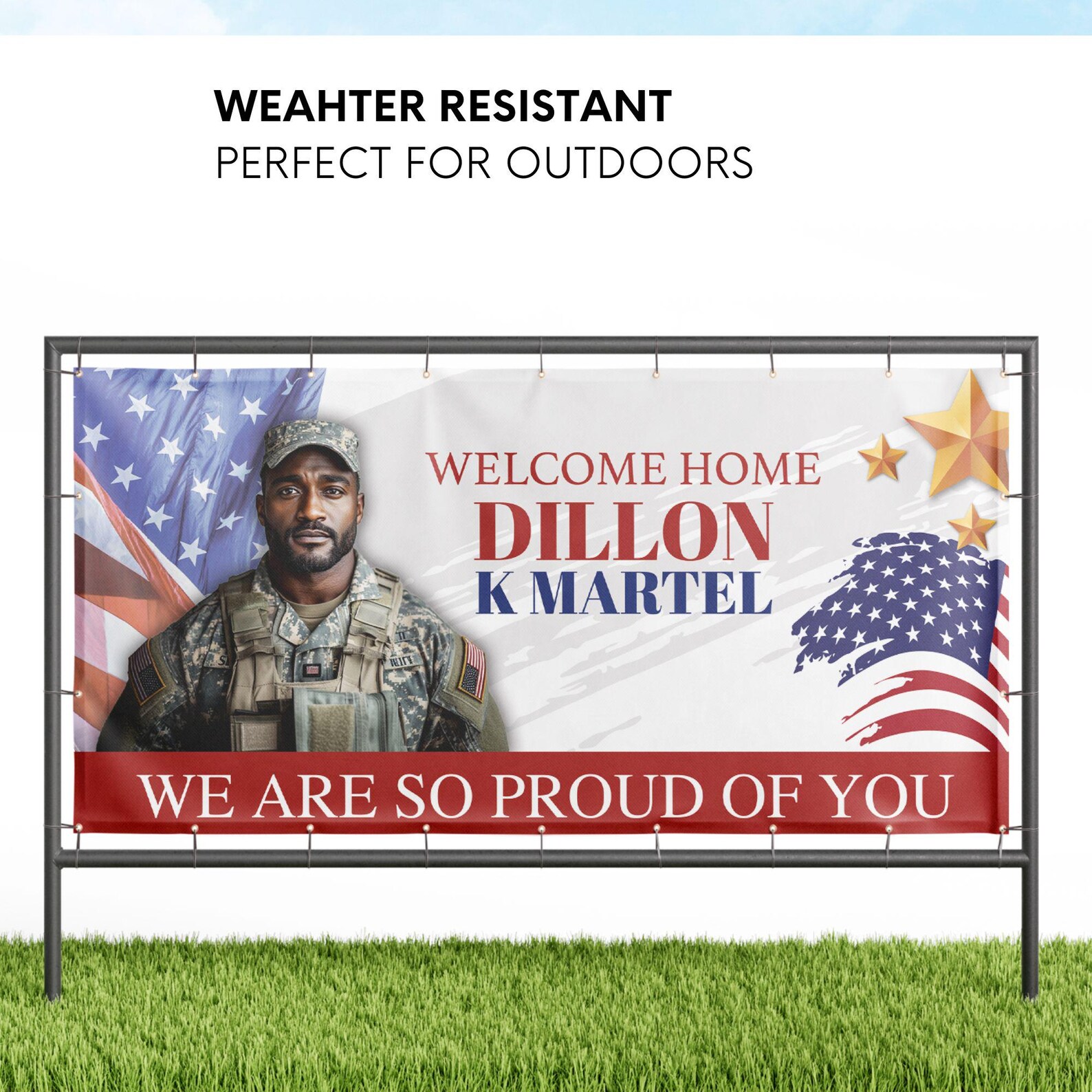 Welcome Home Military Banner, Custom Military Banner, Deployment ...
