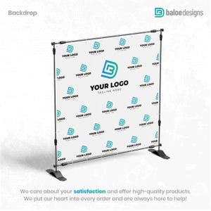 Custom Logo Backdrop Banner, Step and Repeat Business Event Backdrop ...