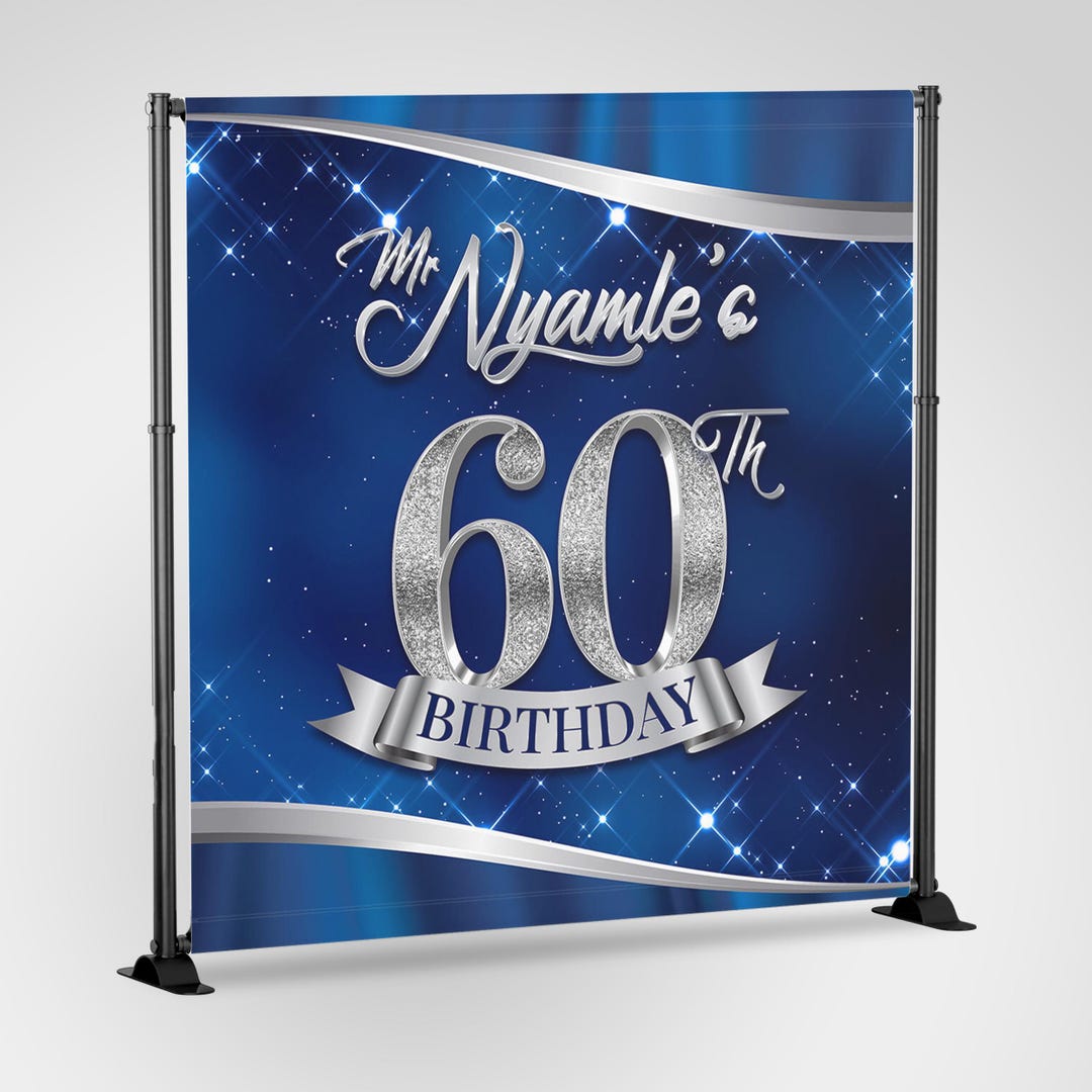 Custom Birthday Backdrop Banner, Birthday Party Banner, Event Decor ...