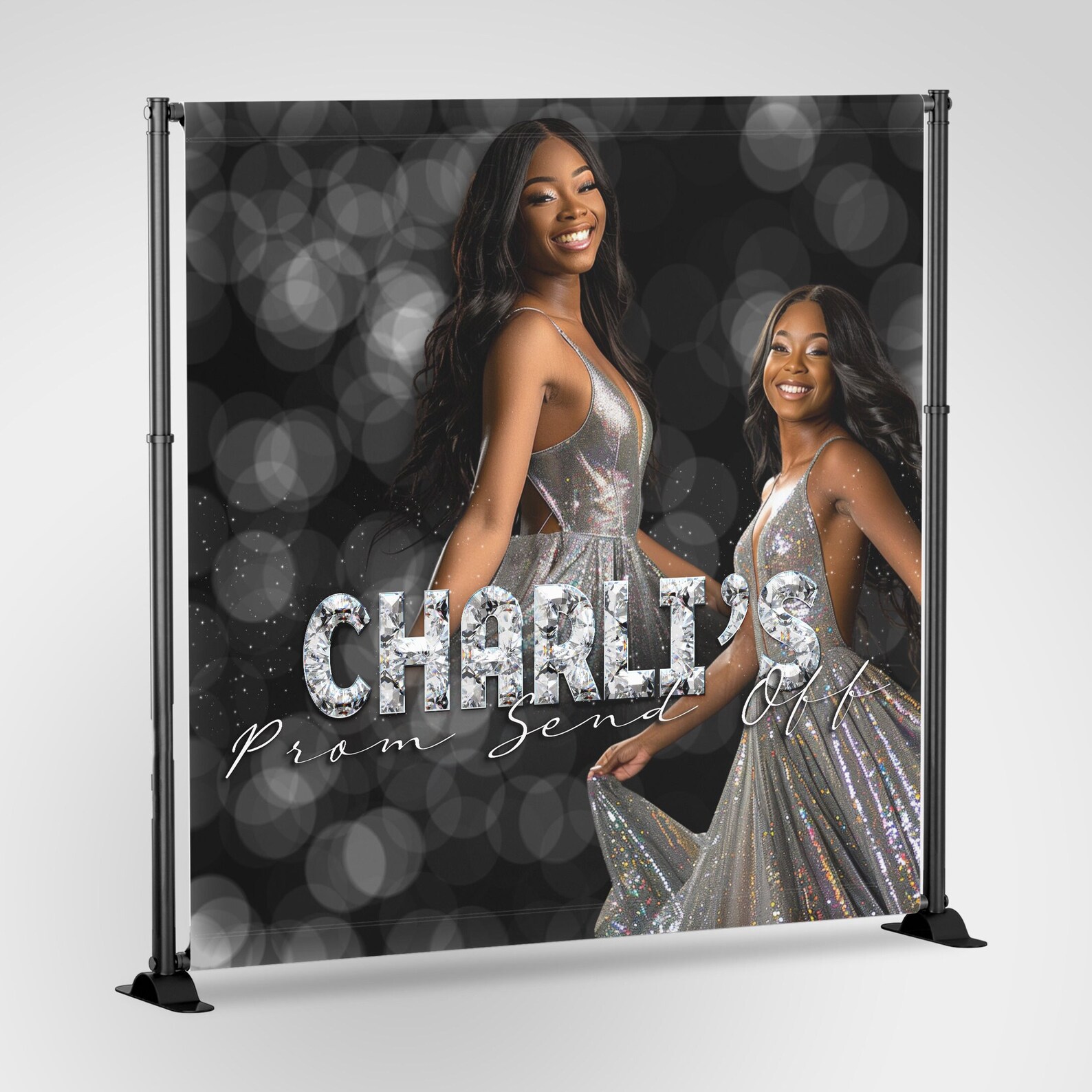 Prom Backdrop, Custom Prom Party Send off Backdrop Banner, Personalized ...