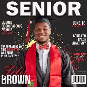 Graduation Backdrop, Custom Magazine Backdrop Banner, Personalized ...