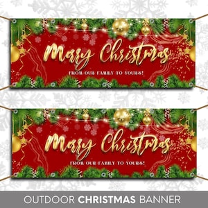 Merry Christmas Outdoor Banner, Christmas Yard Decor, Merry Christmas ...