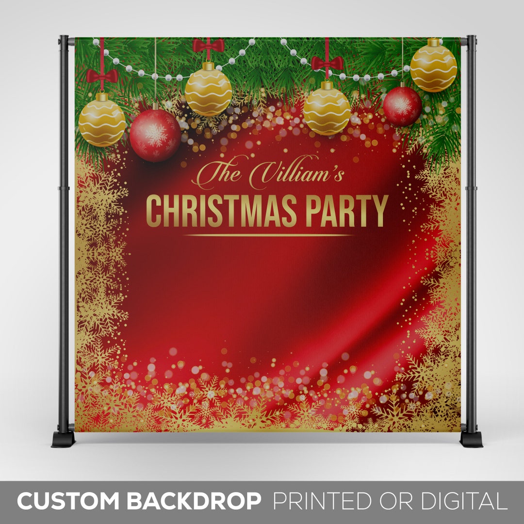 Christmas Backdrop, Christmas Party Decor Banner, Merry Christmas Photo ...