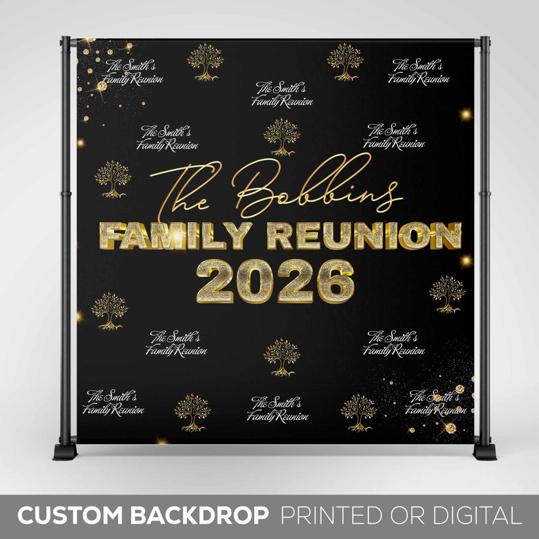 Family Reunion Backdrop, Custom Family Tree Backdrop Banner ...