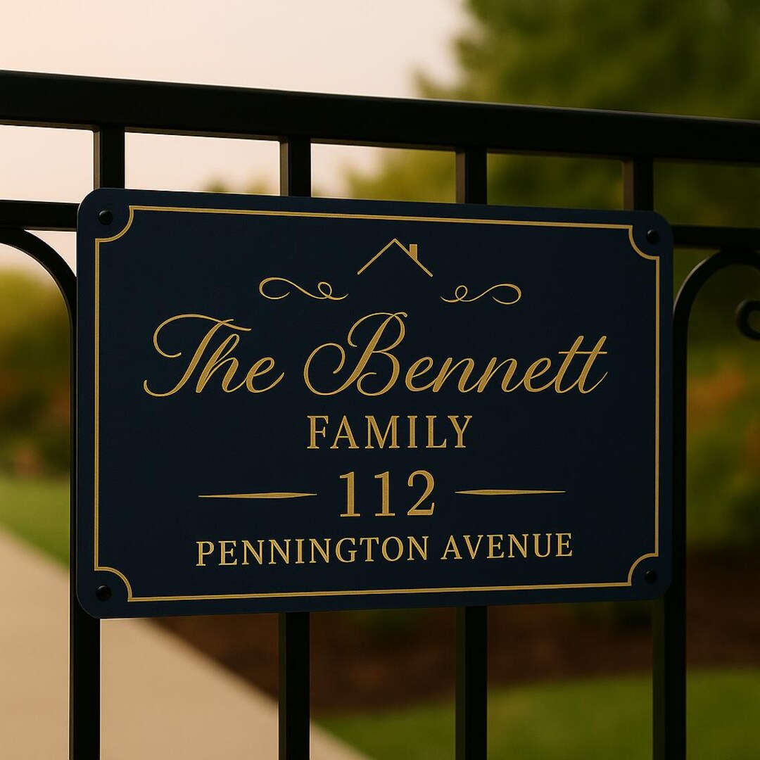 Custom Outdoor Entrance Sign, Gate Entrance Address, House Plaque ...