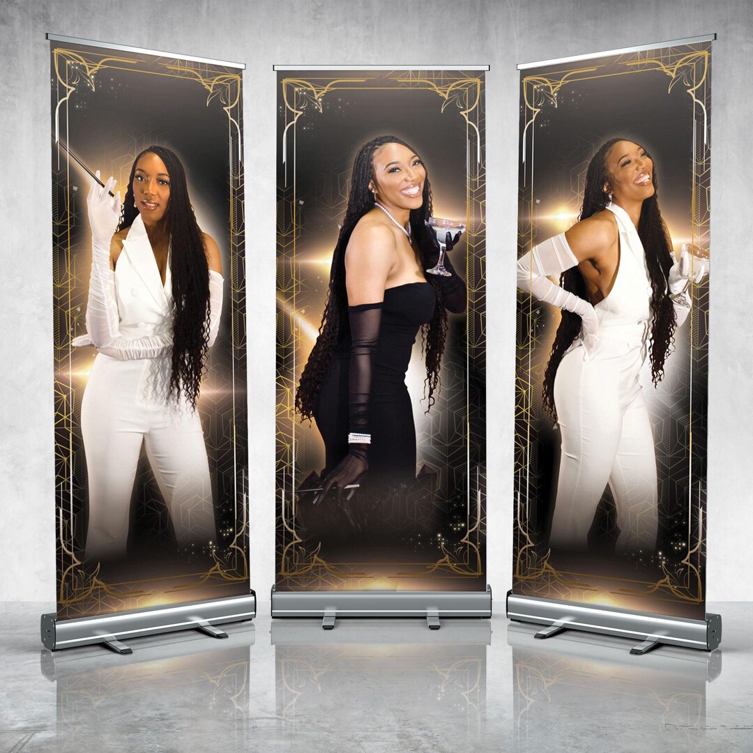 COMBO BANNER SET, 3 Retractable Banners, Custom Banners, Birthday Party ...