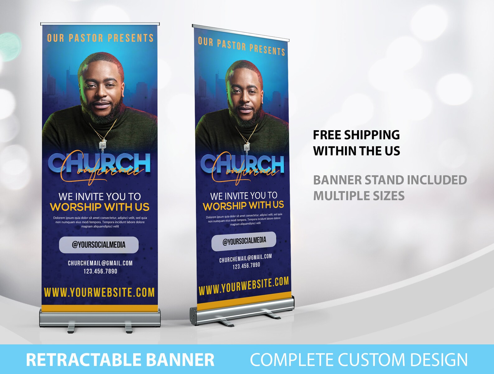 Retractable Banner Church Banner Pastor Church Conference - Etsy
