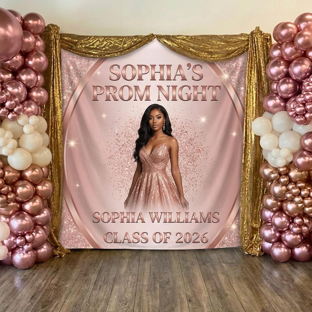 Custom Prom Backdrop Banner, Class of 2026 Backdrop, Prom Senior Photo ...