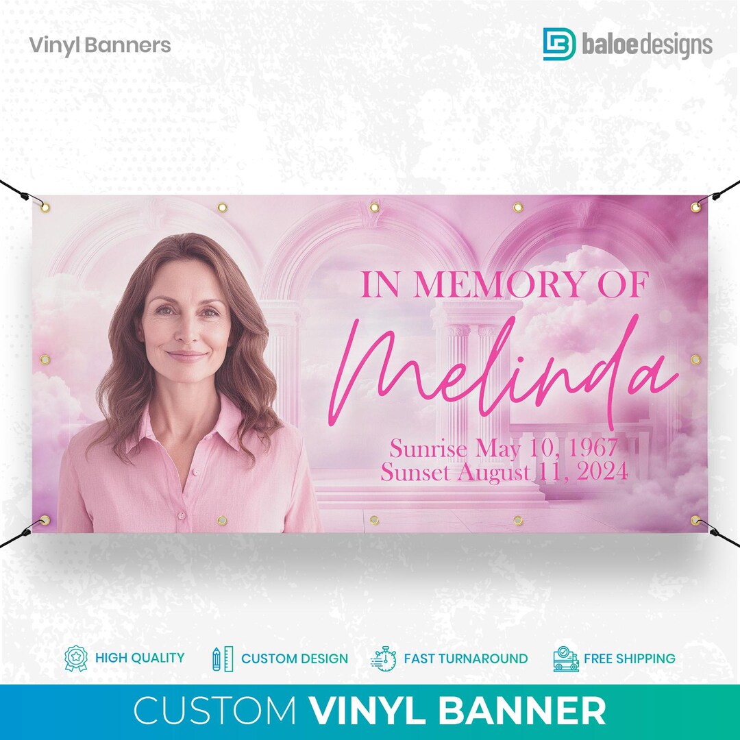 Custom Memorial Banner, Memorial in Loving Memory Sign, Funeral in ...