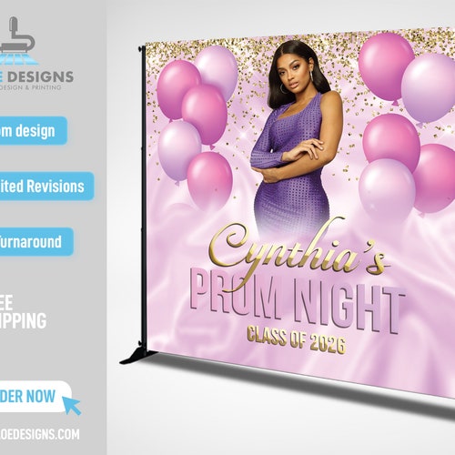 Prom Backdrop Prom Step and Repeat Prom Send off Banner - Etsy