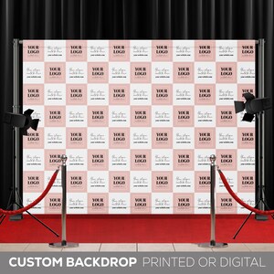 Custom Logo Backdrop Banner, Red Carpet Step and Repeat Business Event ...