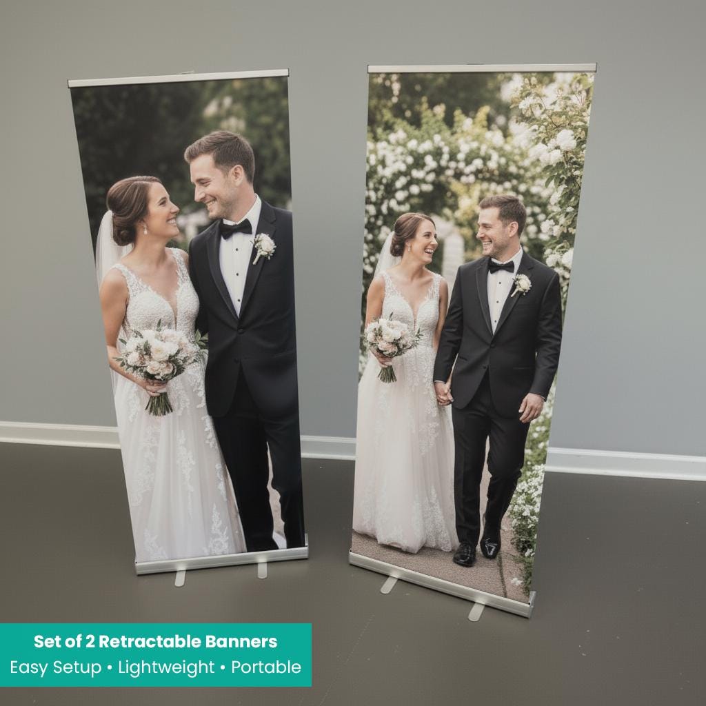 COMBO BANNER SET, 2 Retractable Banners, Custom Banners, Set of 2 ...