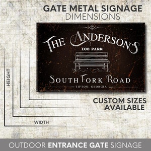 Custom Outdoor Entrance Sign, Gate Entrance Address Sign, House Plaque ...