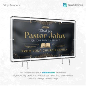Custom Pastor Church Banner, Pastoral Appreciation Banner, Custom ...