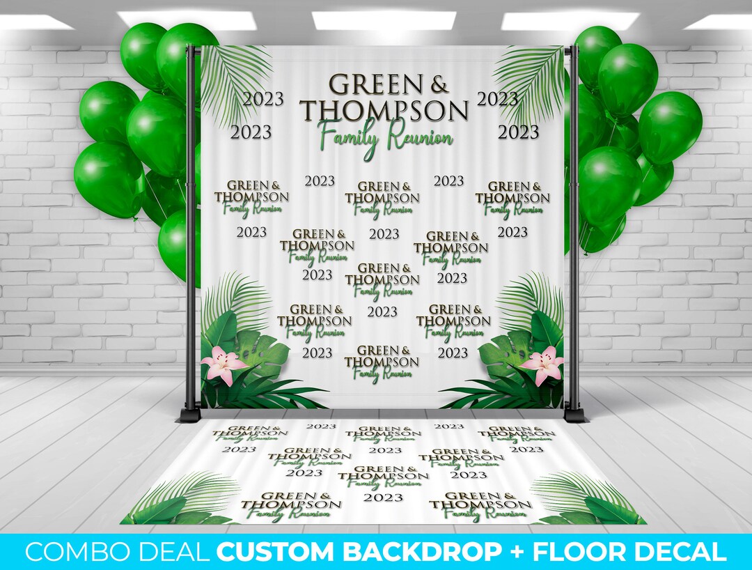 BACKDROP FLOOR DECAL, Family Reunion Backdrop and Floor Decal, Family ...
