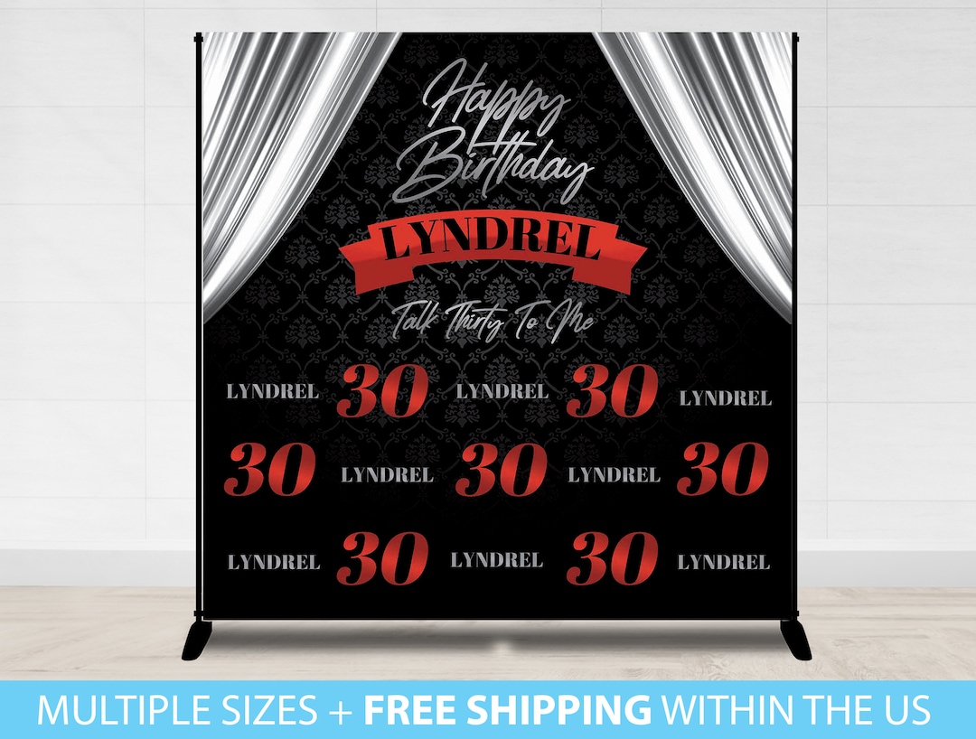 Step and Repeat Backdrop, Limited Edition, 30th Birthday Banner ...