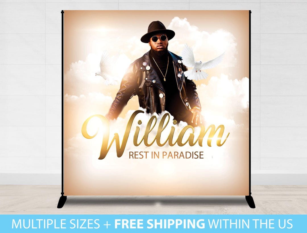 Memorial Backdrop, Long Live Banner Heavenly Birthday Backdrop Banner ...