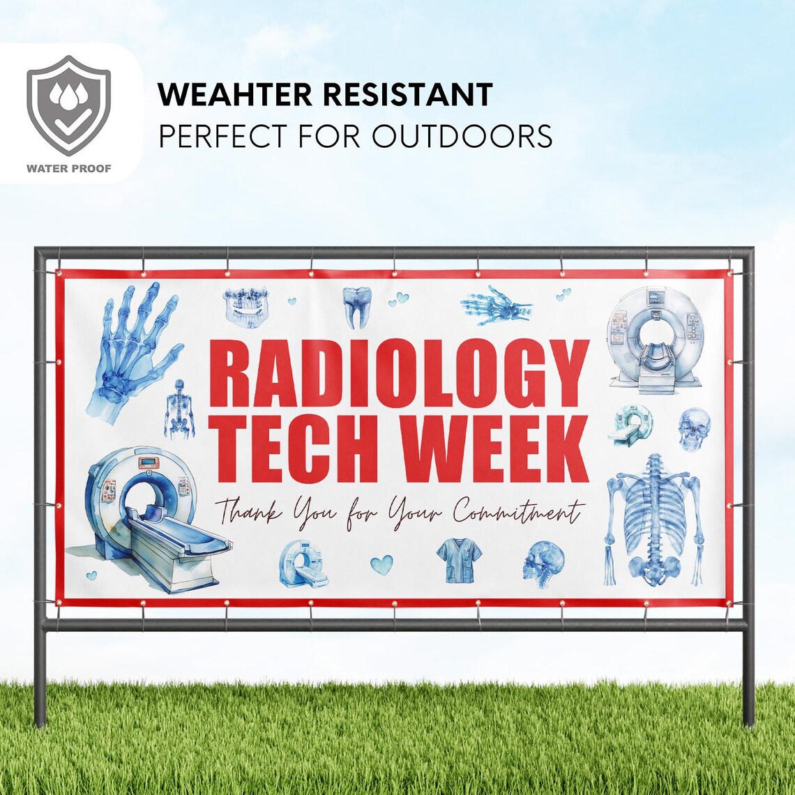 Radiology Tech Week Custom Banner, RAD Tech Week Sign, Medical Decor ...