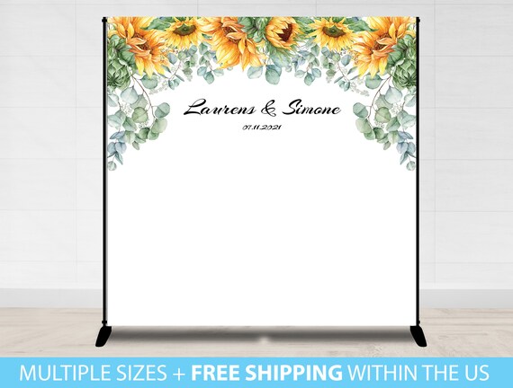 Sunflower Wedding Backdrop Sunflower Vinyl Backdrop Photo - Etsy