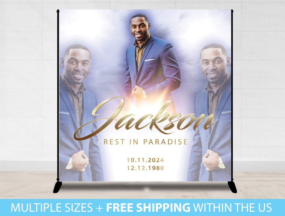 Memorial Backdrop, Long Live Banner Heavenly Birthday Backdrop Banner ...