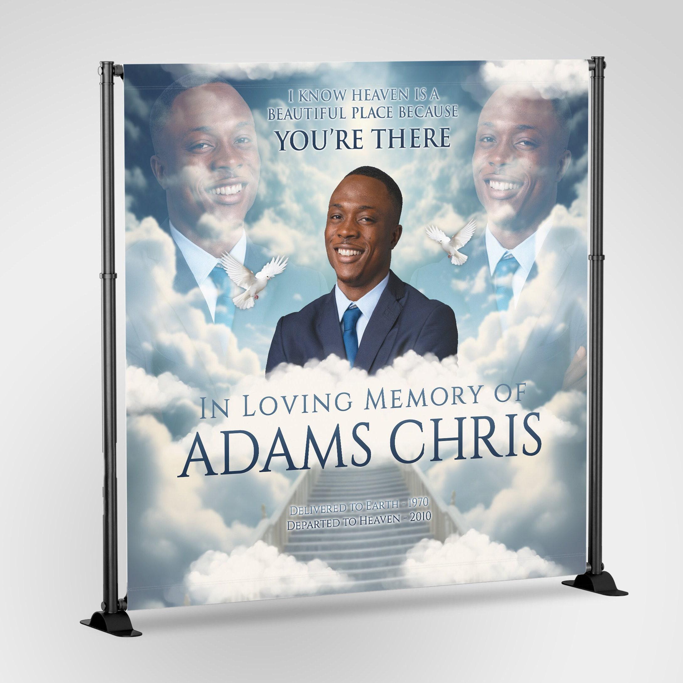 Memorial Backdrop, in Loving Memory Banner, Repass Backdrop Step and ...