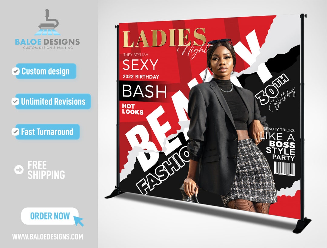 Custom Photo Birthday Backdrop Party Birthday Party Backdrop - Etsy