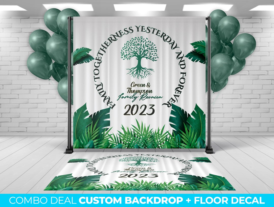 BACKDROP FLOOR DECAL, Family Reunion Backdrop and Floor Decal, Family ...