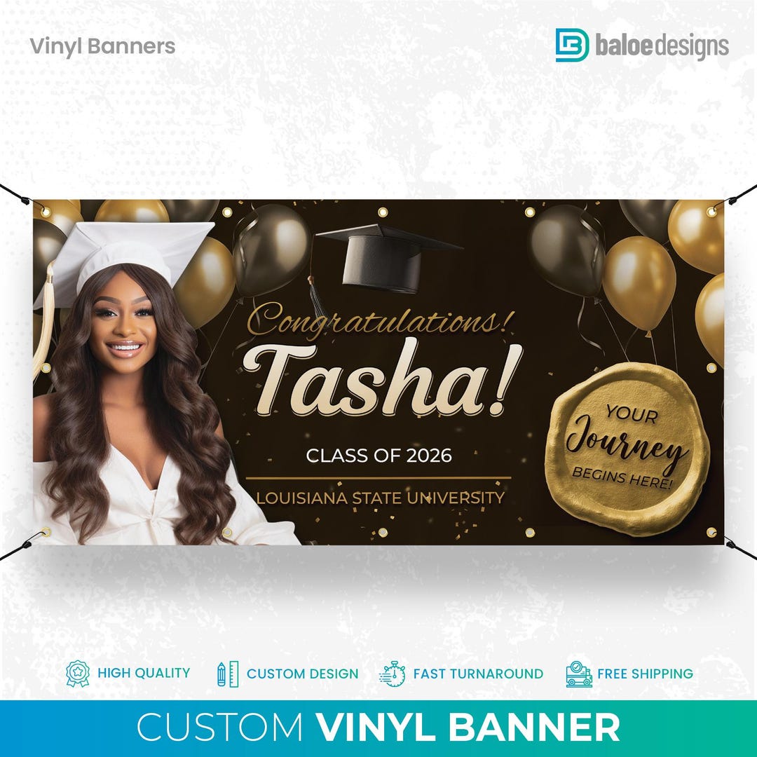 Custom Graduation Banner, Personalized Graduation Banner Class Of ...