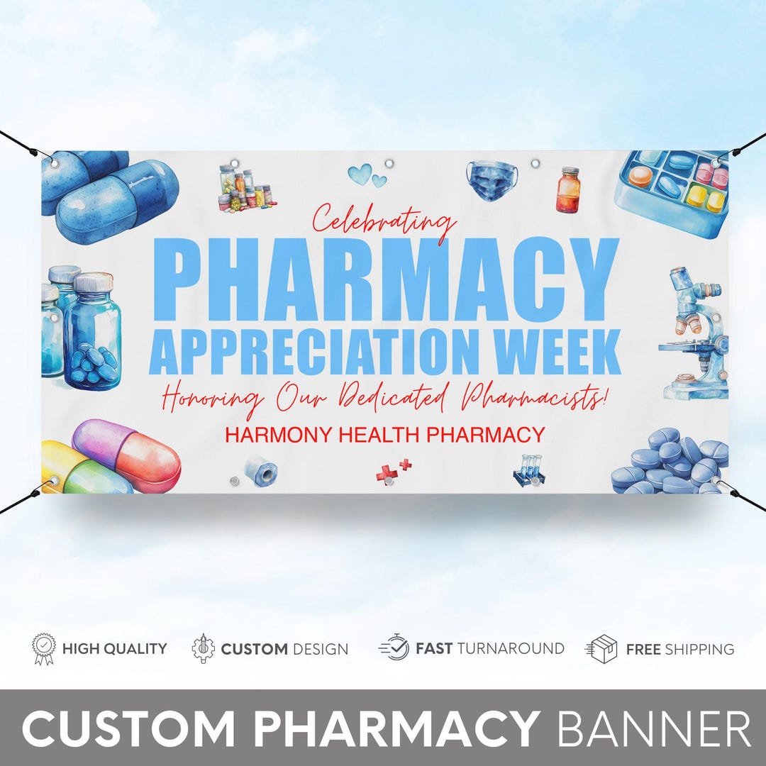 Pharmacy Week Appreciation Banner, Pharmaceutical Appreciation Decor ...