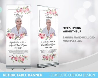 Retractable Banner Memorial Sign in Loving Memory Funeral | Etsy