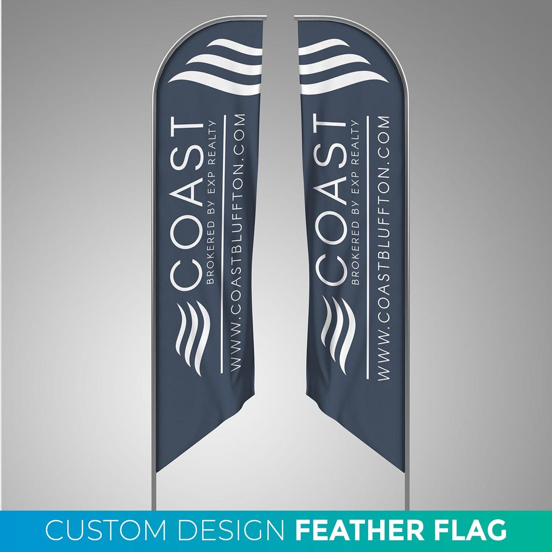 Custom Feather Flags, Feather Angled Flag, Flag Advertising, Indoor ...