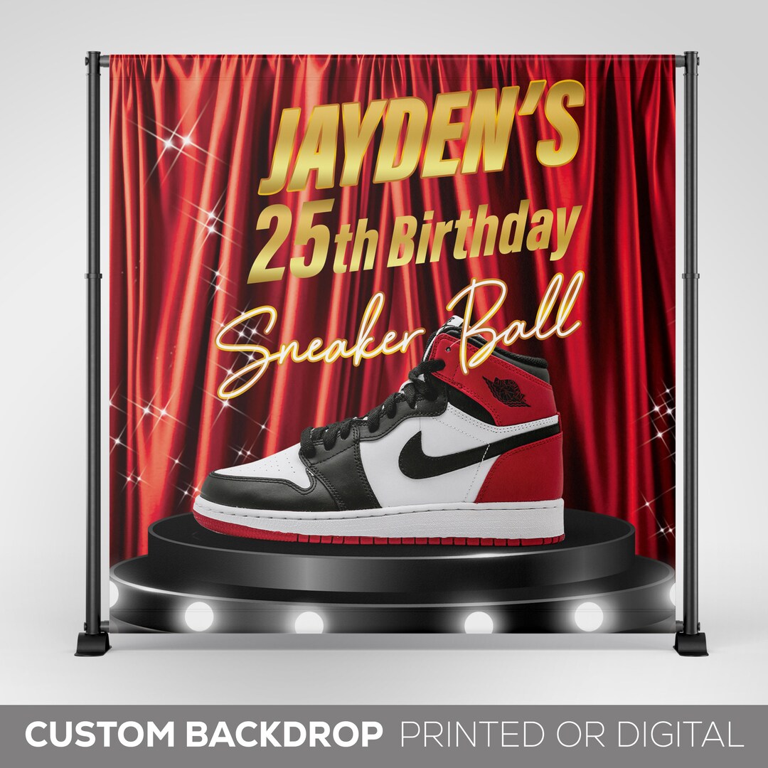 Sneaker Ball Backdrop, Custom Sneaker Ball Banner, Sneaker Ball ...