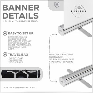 Graduation Banner, Prom Banner, Custom Retractable Banner, Roll up ...