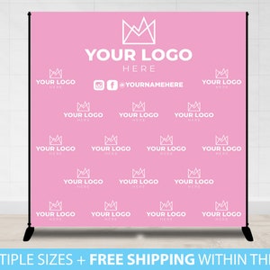 Custom Logo Backdrop Banner, Step and Repeat Business Event Backdrop ...