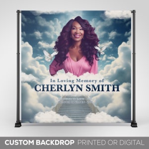 Memorial Backdrop, in Loving Memory Banner, Repass Backdrop, Funeral ...
