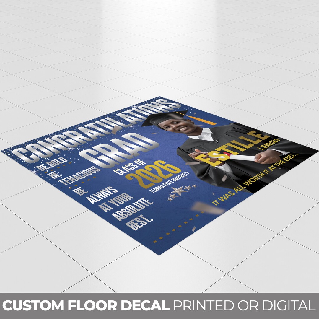 Graduation Floor Decal, Magazine Class of 2024 Sign, Graduation ...